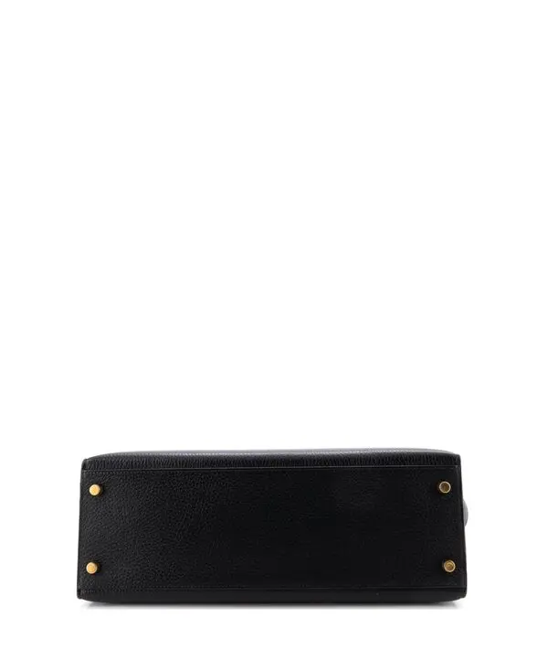 Hermès Kelly 32 Handbag Black Ardennes With Gold Hardware