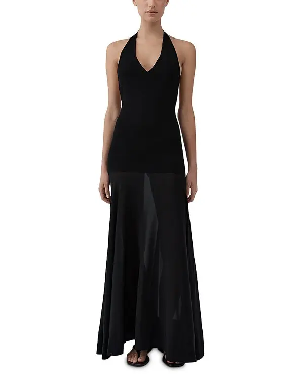 ST. AGNI Circle Hem Halter Dress
