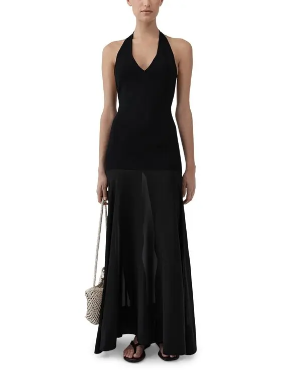 ST. AGNI Circle Hem Halter Dress