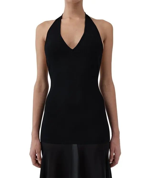 ST. AGNI Circle Hem Halter Dress