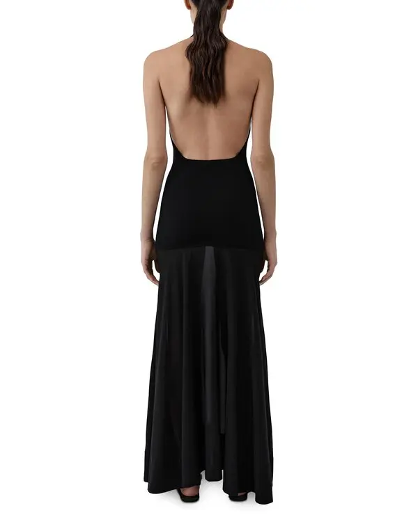 ST. AGNI Circle Hem Halter Dress