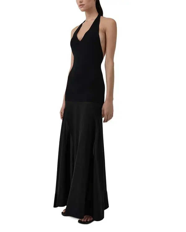 ST. AGNI Circle Hem Halter Dress