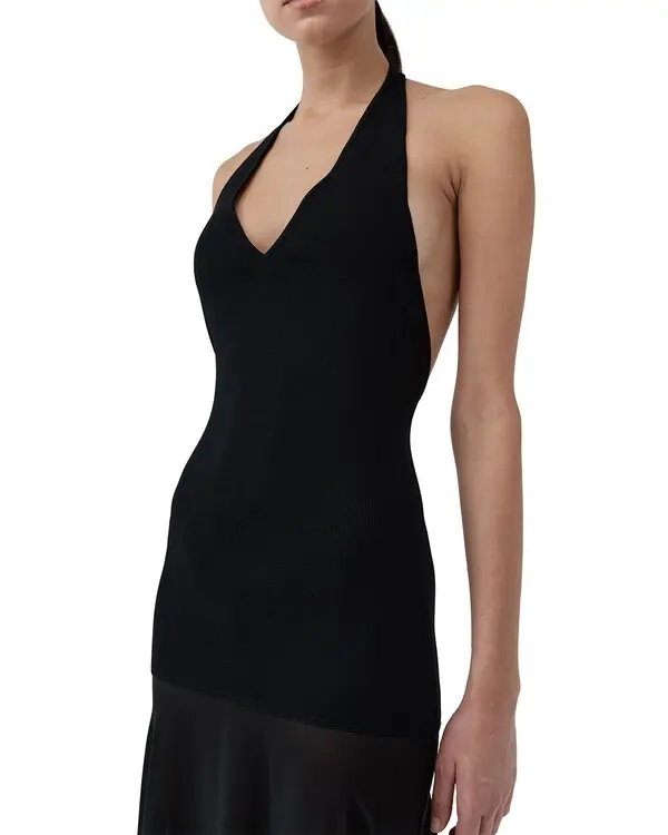 ST. AGNI Circle Hem Halter Dress