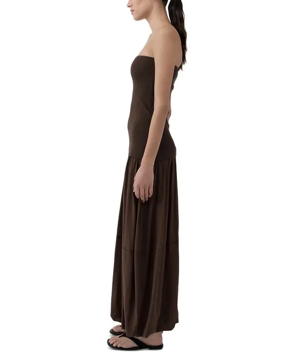 ST. AGNI Strapless Balloon Hem Dress