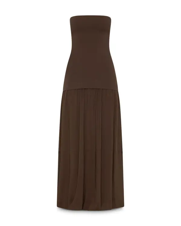 ST. AGNI Strapless Balloon Hem Dress