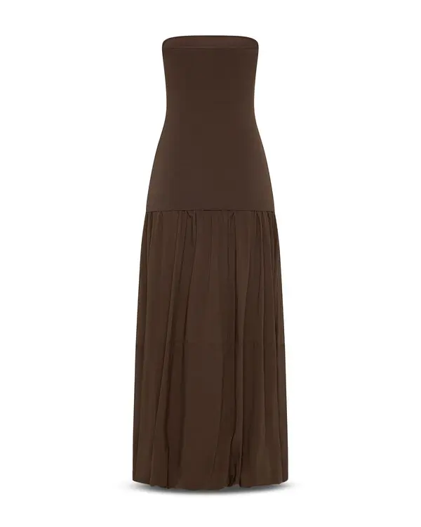 ST. AGNI Strapless Balloon Hem Dress
