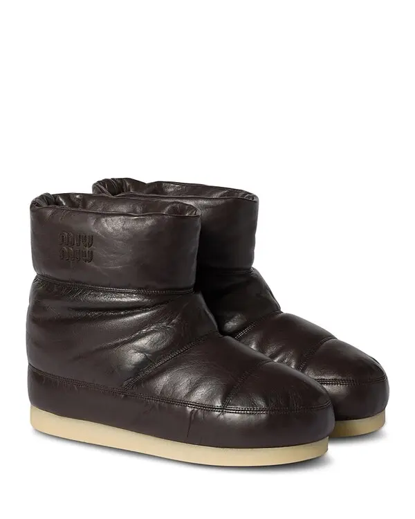 Miu Miu Padded Boots - Caffe