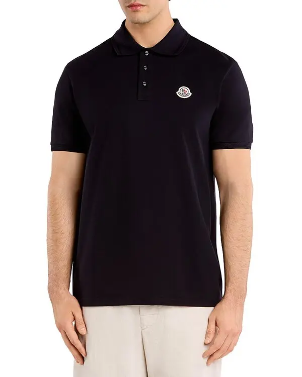 Moncler Short Sleeve Polo - Black Navy
