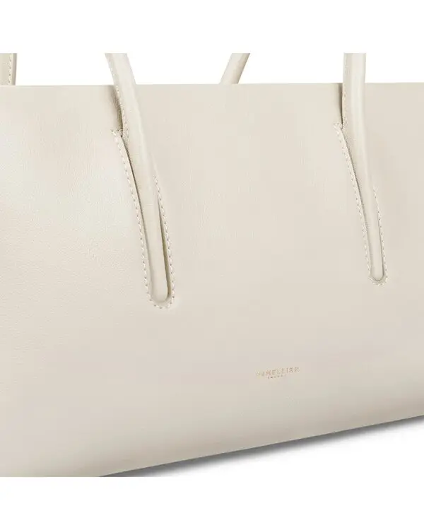 DEMELLIER Stockholm Leather Shoulder Bag - Chalk