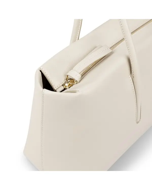 DEMELLIER Stockholm Leather Shoulder Bag - Chalk