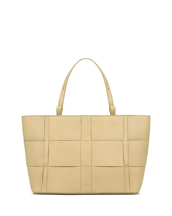 DEMELLIER The Florence Woven Leather Tote Bag - Dune