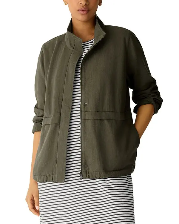 Eileen Fisher Mock Neck Zippered Jacket