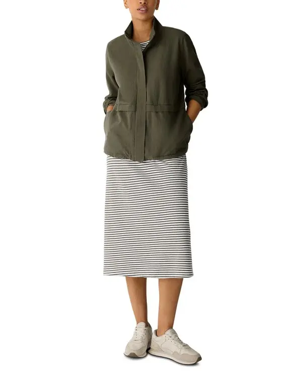 Eileen Fisher Mock Neck Zippered Jacket