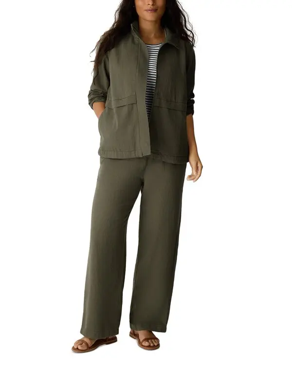 Eileen Fisher Mock Neck Zippered Jacket