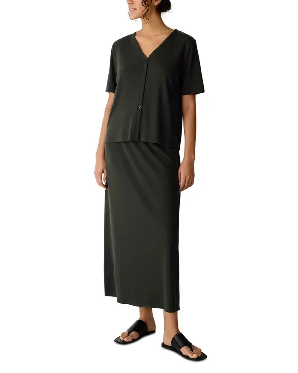 Eileen Fisher V Neck Midi Dress