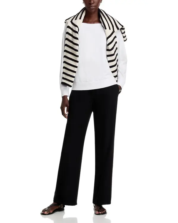 Eileen Fisher Boat Neck Sweatshirt - White