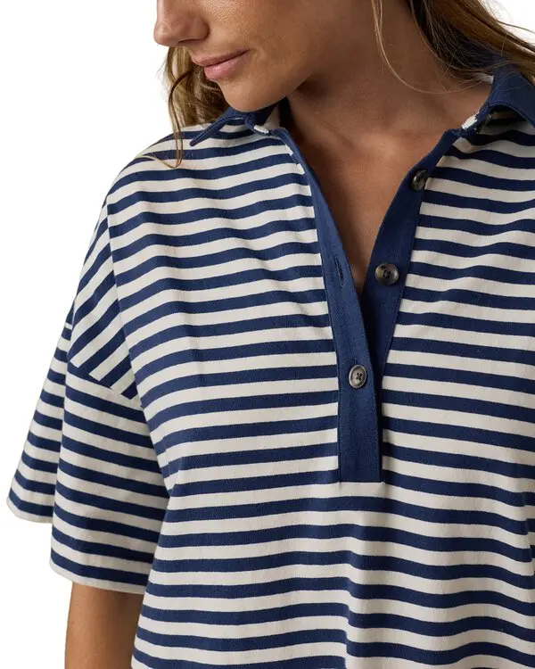 Faherty Brand Cotton Knit Dress - Shadow Bay