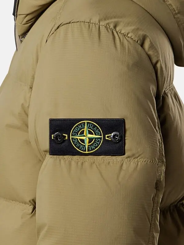 Stone Island Matt Ripstop Down Jacket - Green