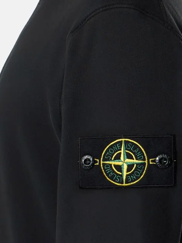 Stone Island Cotton Sweatshirt With Side Logo Patch
