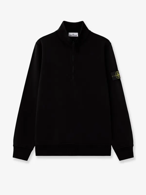 Stone Island Cotton Sweatshirt With Side Logo Patch