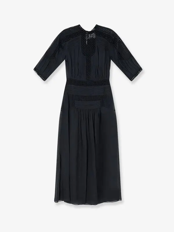 MARANT ETOILE Pamena Viscose And Linen Dress - Black