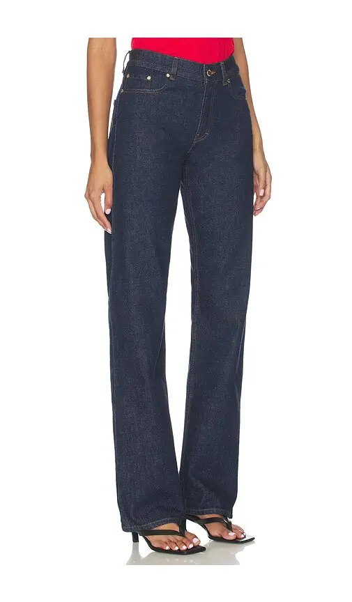 Casablanca Selvedge Embroidered Laurel Jeans In Blue