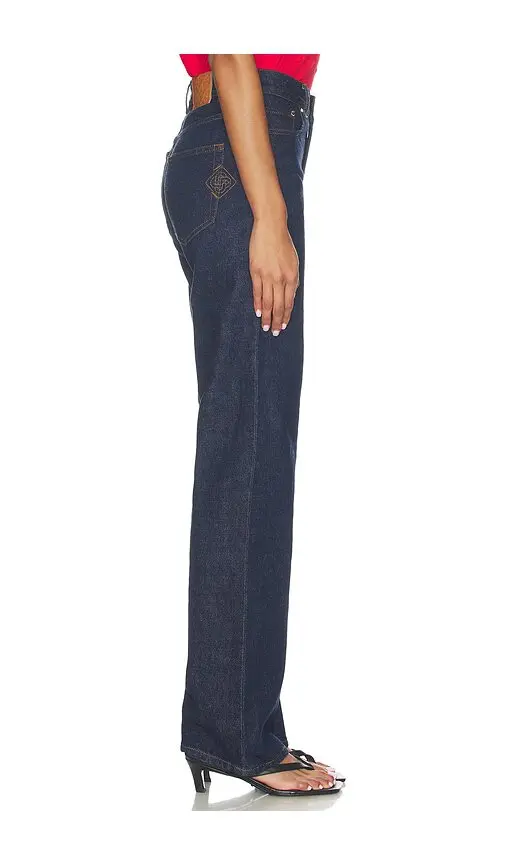 Casablanca Selvedge Embroidered Laurel Jeans In Blue