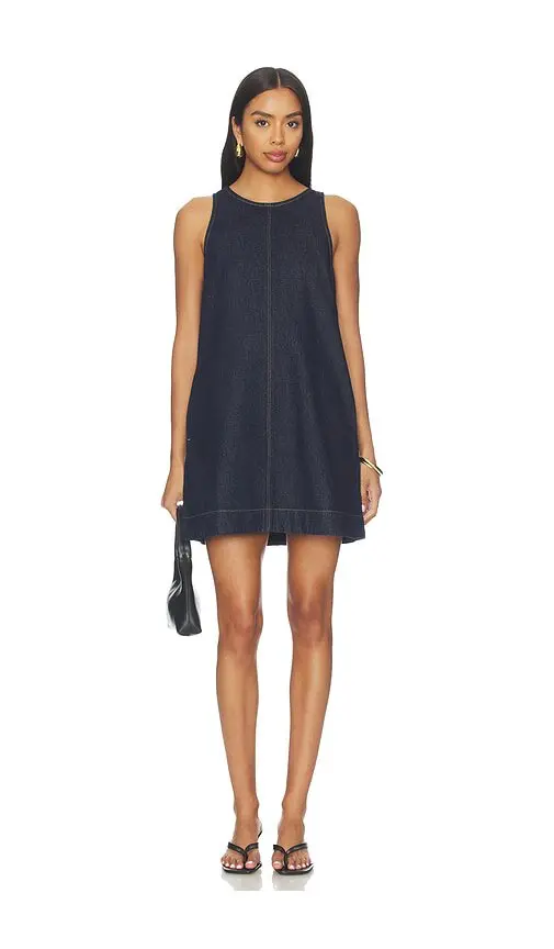 Madewell Halter Dress In Blue