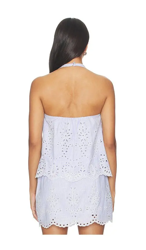 Hemant & Nandita Halter Neck Top In Blue