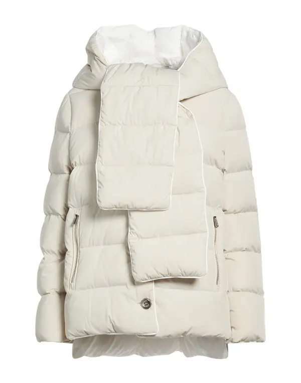 MOORER Puffer Polyamide Elastane Jacket With Detachable Hood And Goose Down Interior