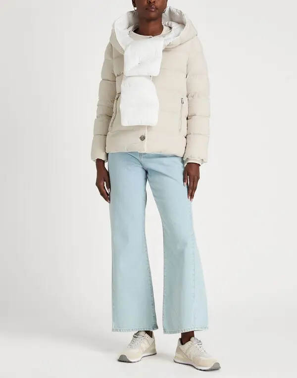 MOORER Puffer Polyamide Elastane Jacket With Detachable Hood And Goose Down Interior