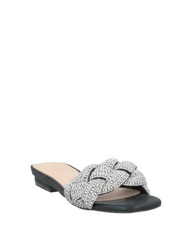 Menbur Embellished Textile Fiber Slide Sandals