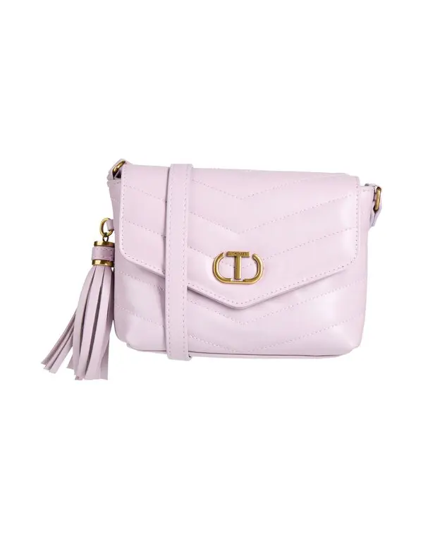TWINSET Cow Leather Cross-body Bag - Purple