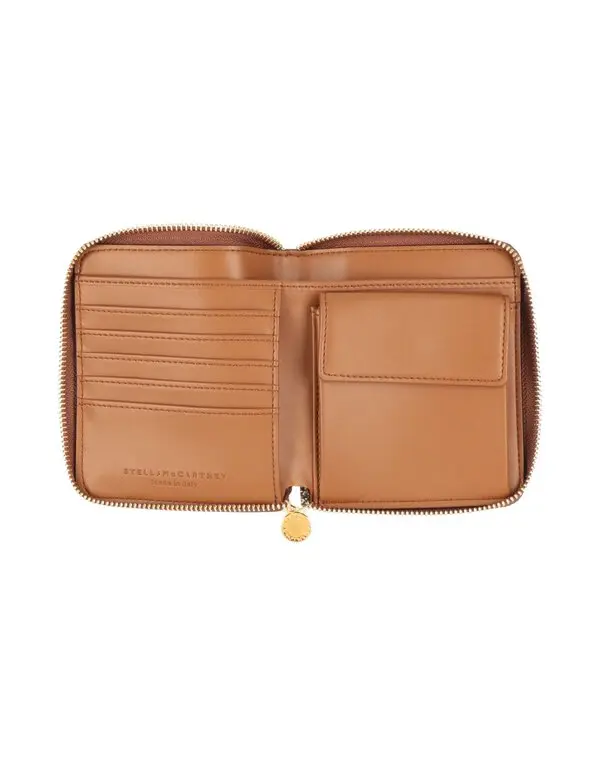 Stella McCartney Wallet Textile Fibers - Tan
