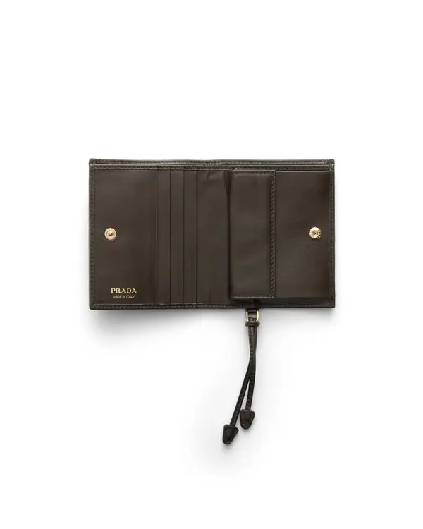 Prada Small Leather Wallet - Forest