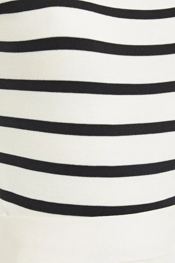 Loro Piana Maya Bay Belted Striped Silk And Cotton-blend Jumpsuit