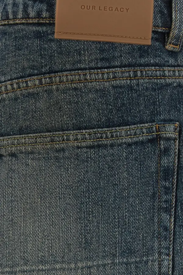 Our Legacy Stonewashed Cotton And Hemp Denim Jeans