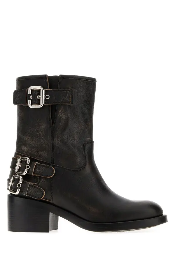 Chloé Leather Dakota Boots - Black