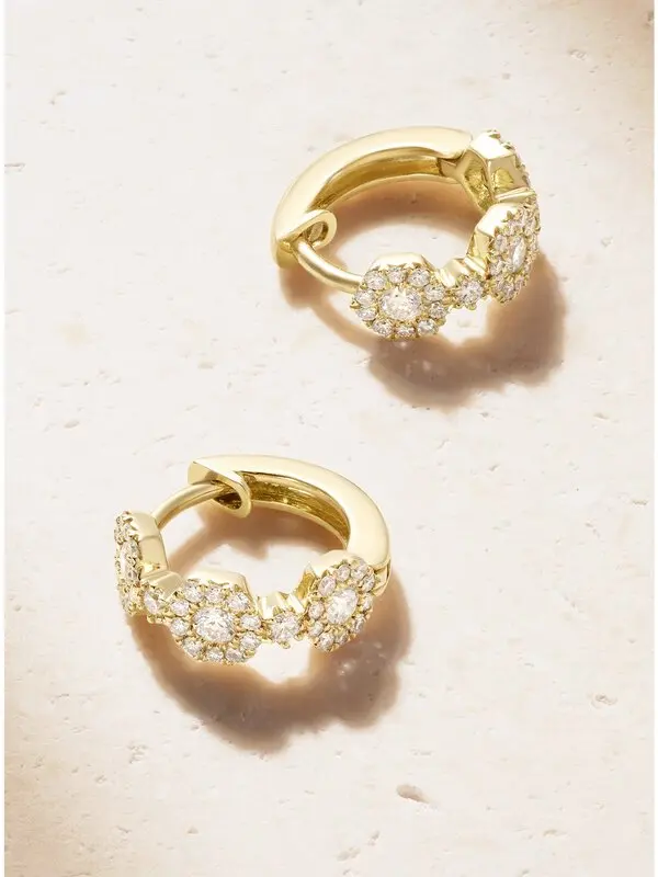 DAVID MORRIS Triolette 18-karat Diamond Hoop Earrings