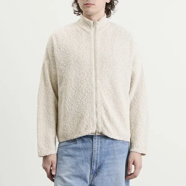 PICANTE Bouclé Funnel Neck Zip-through Knit