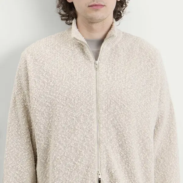 PICANTE Bouclé Funnel Neck Zip-through Knit