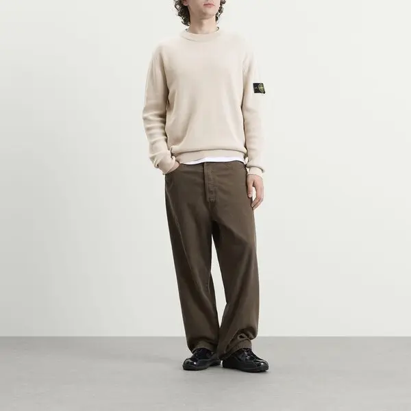 Stone Island Ribbed Soft Organic Cotton Jumper