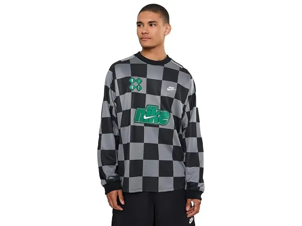Nike Sportswear Club Goalie Long Sleeve Top Clothing Smoke Greymalachite - Black