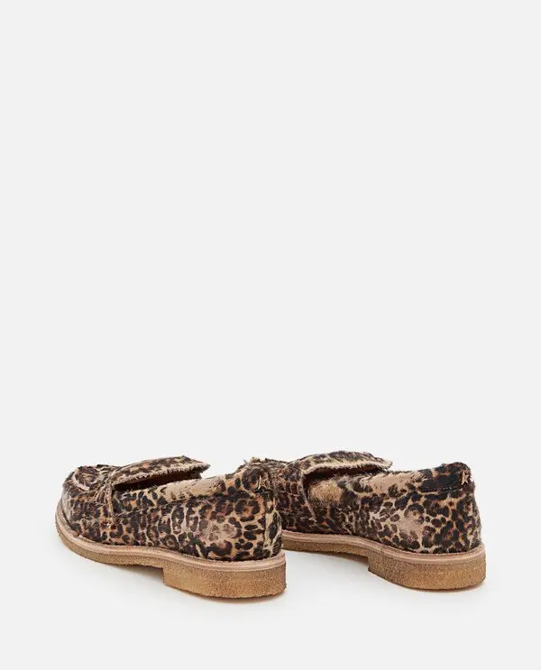 GOLDEN GOOSE Jerry Loafers In Leopard-print Ponyskin