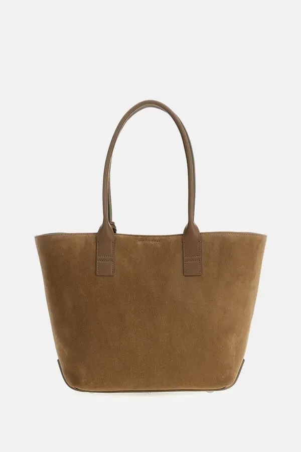 Hogan Suede Shopping Bag With Embossed Logo