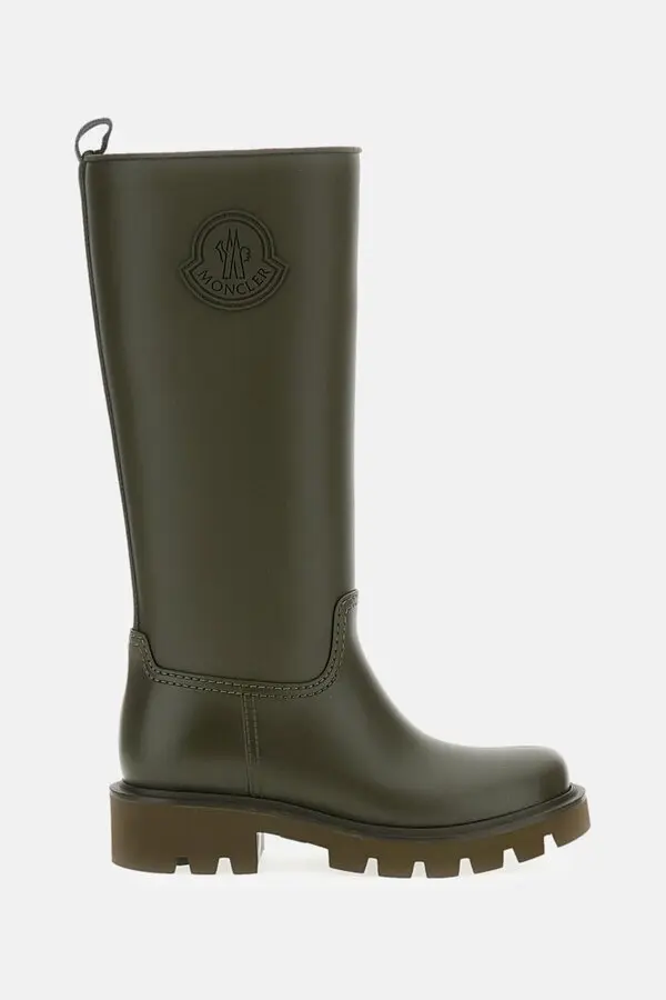 Moncler Knee High Rain Boots With Drawstring - Verde