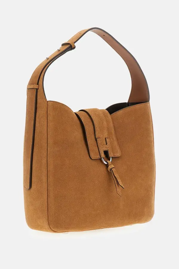 Hogan Vertical Hobo Bag - Marrone