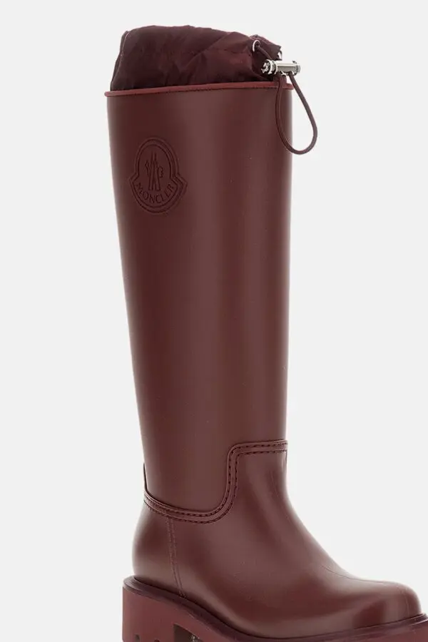 Moncler Kickstream High Rain Boots - Rosso