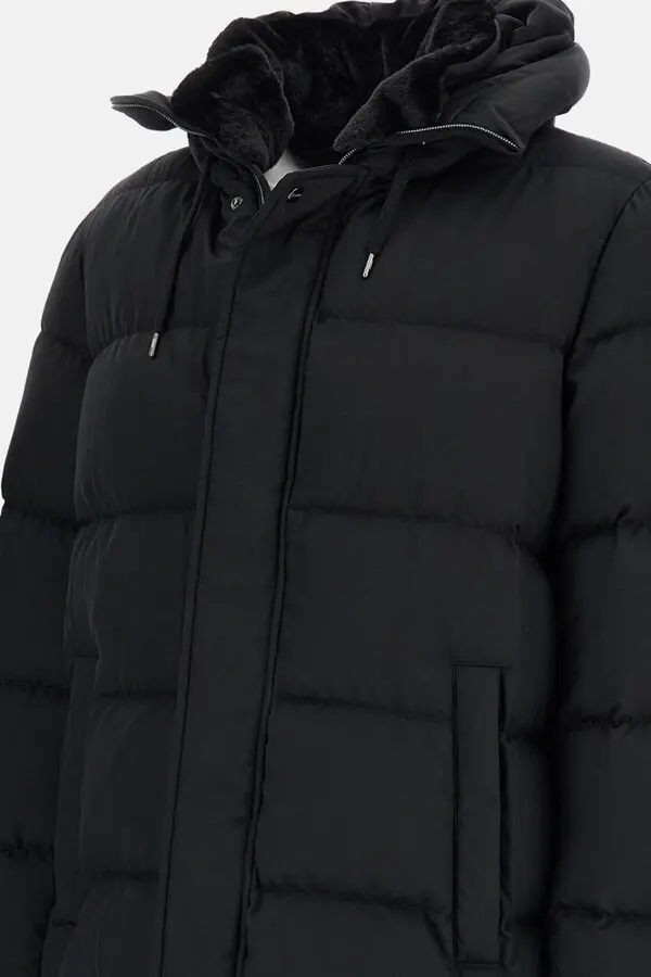 Herno Arendelle Quilted Down Jacket With Removable Fur Collar