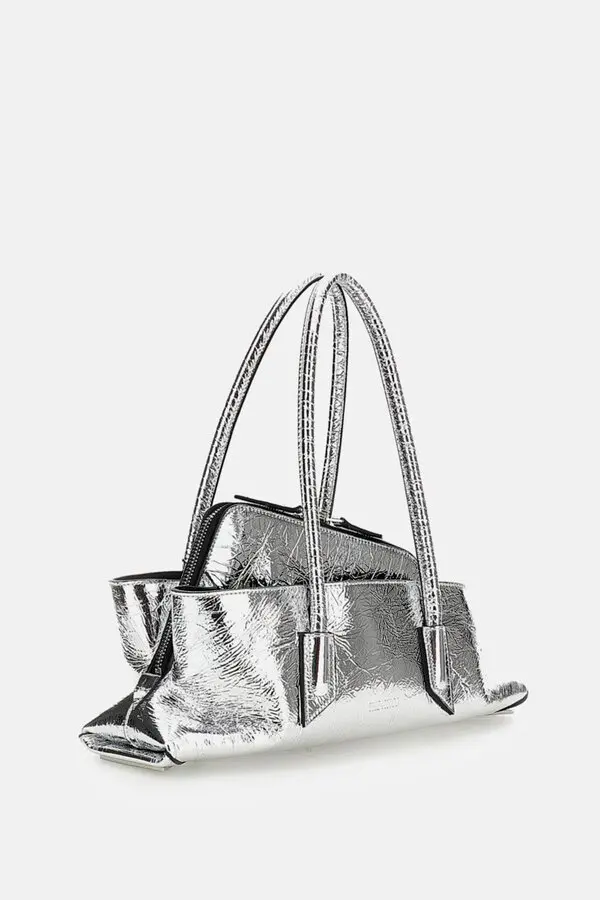 Attico La Passeggiata Small Top Handle Bag - Silver